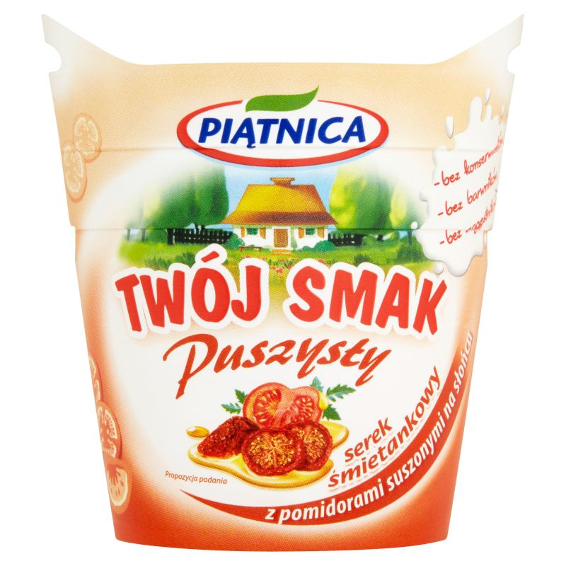 Piątnica Twój Smak Puszysty Serek śmietankowy z pomidorami suszonymi na ... Piątnica Twój Smak Puszysty Serek śmietankowy z pomidorami suszonymi na ...