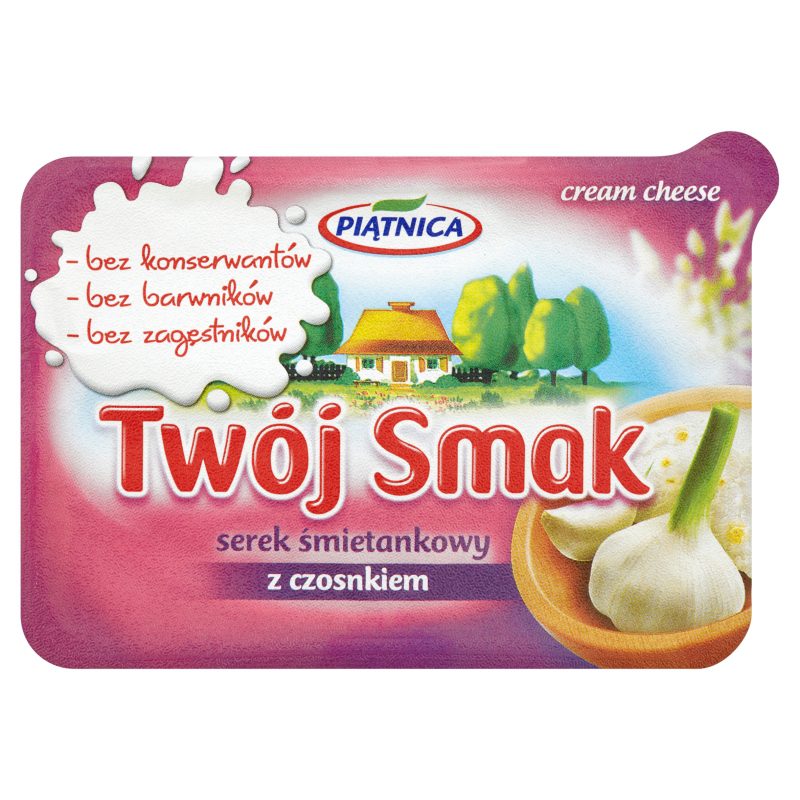Piątnica Twój Smak Serek śmietankowy z czosnkiem 135 g - Delikatesy Dwójka Piątnica Twój Smak Serek śmietankowy z czosnkiem 135 g - Delikatesy Dwójka